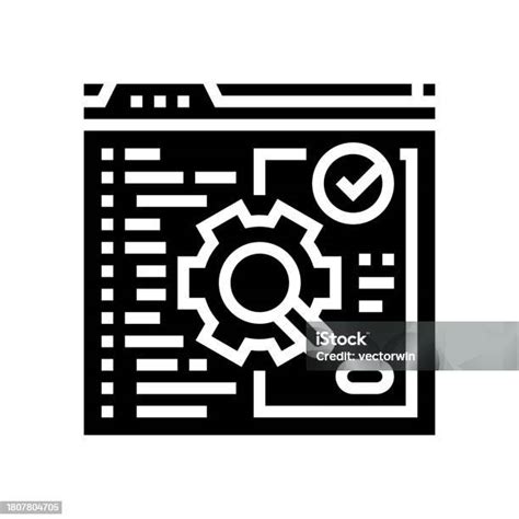 Pengujian Perangkat Lunak Ilustrasi Vektor Ikon Mesin Terbang Ilustrasi