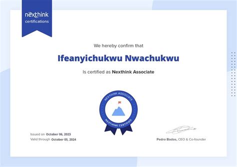 Ifeanyichukwu Nwachukwu On Linkedin Got My Nexthink Cert