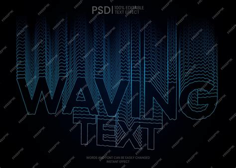 Premium Psd Editable Waving Text Effect