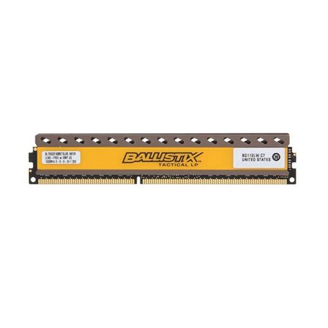 قیمت و خرید رم دسکتاپ Ddr3l تک کاناله 1600 مگاهرتز Cl8 کروشیال مدل Ballistix Tactical Lp ظرفیت 4