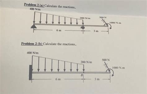 Problem 2 A Calculate The Reactions Problem 2 B Chegg Com