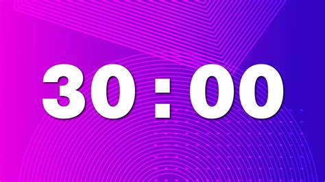 Bright Rainbow Geometric Countdown Timer 30 Minutes