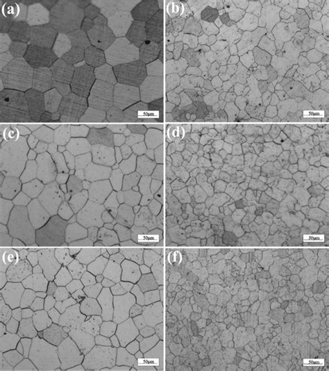 Metallographic Photos Of Austenite Grains A C And E Correspond To