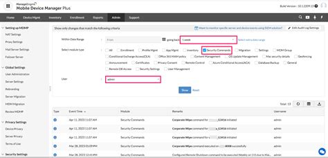 Mdm Audit Log Viewer Manageengine Mobile Device Manager Plus