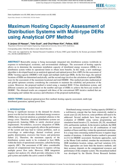 Pdf Maximum Hosting Capacity Assessment Of Distribution Systems With Multitype Ders Using