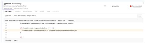 Network Cannot Read Property Length Of Null · Issue 733