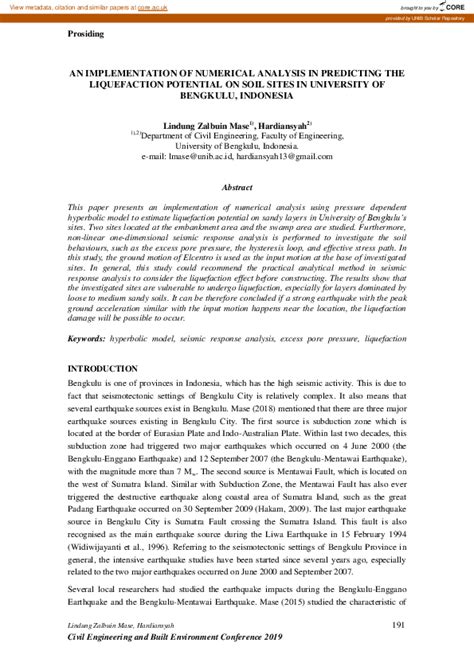 Pdf An Implementation Of Numerical Analysis In Predicting The