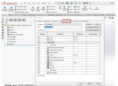 Create Keyboard Shortcut In Solidworks Mechnexus