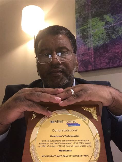 mohamed fadel on linkedin awarded today by the telecommunication giant “mitel” for our