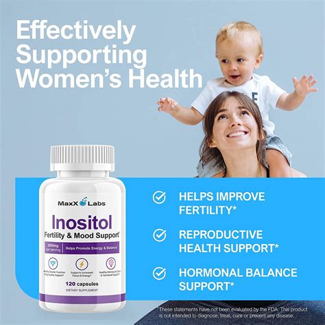 Maxx Labs Inositol Supplement 2000mg Fertility And Hormone Balance For