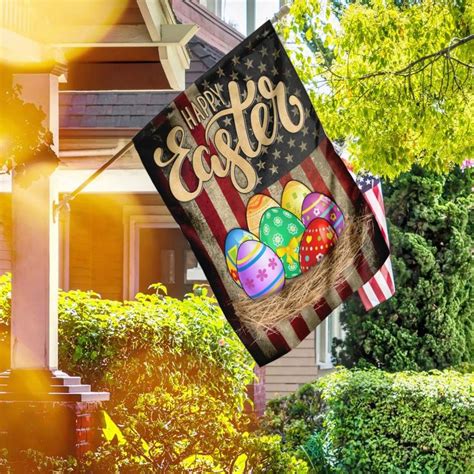 Easter Eggs American Flag Easter Garden House Flags Easter Eggs