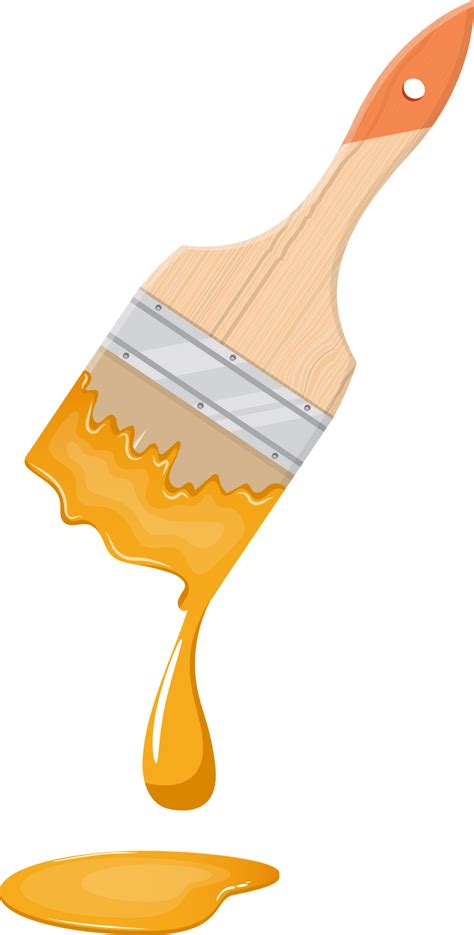 Pincel Com Tinta Nele Ilustração De Design De Clipart 9383414 Png