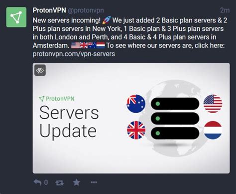 New Servers Incoming R Protonvpn
