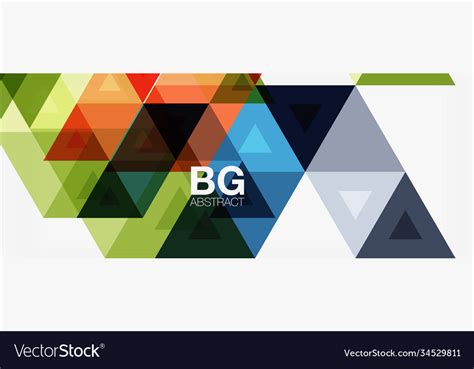 Mosaic Triangle Pattern Abstract Background Vector Image