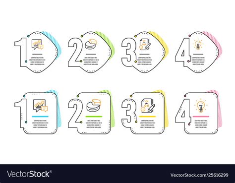 Pie Chart Accounting And Algorithm Icons Set Vector Image