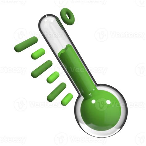 3d Render Of Thermometer 3d Glass Thermometer Ecology Theme 3d Rendering Illustration