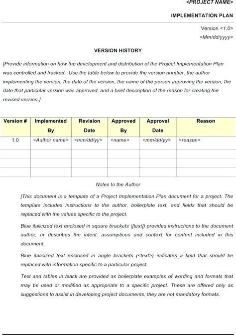 Project Implementation Report Template TEMPLATES EXAMPLE