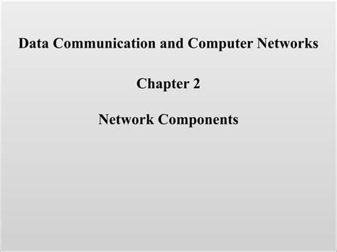 Data Communication And Computer Network Chapter 2 Pptx