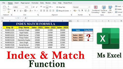 Index And Match Formula In Excel How To Use Index Match Formula In