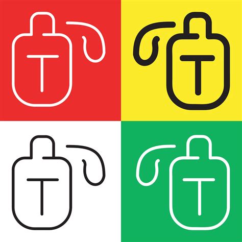 Flask Vector Icon Outline Style Icon From Adventure Icons Collection Isolated On Red Yellow