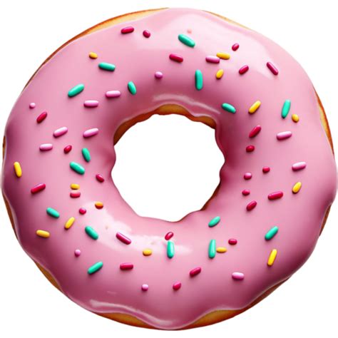 Glazed Pink Doughnut With Sprinkles Ai Generative 31612123 Png