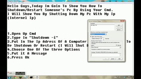 How To Shutdownrestart Someones Computer Using Cmd Youtube