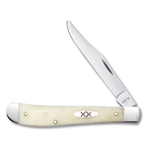 Case Xx Natural Smooth Bone Slimline Trapper Folding Knife