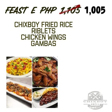 Menu At Wing Side X Chixboy Grill Tionko Branch Restaurant Davao City