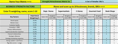 Ge Mckinsey Multi Factor Excel Template Teaching Ideas Great Ideas