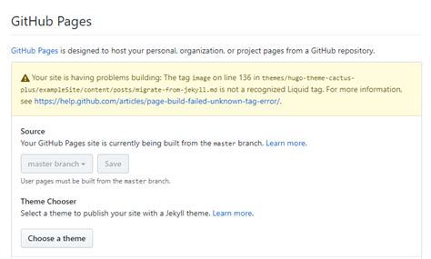 Failed To Initialize Github Pages · Issue 65 · Nodejhhugo Theme Mini