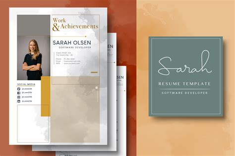 Resume Template Software Developer Graphic By OtpirusThree Creative Fabrica