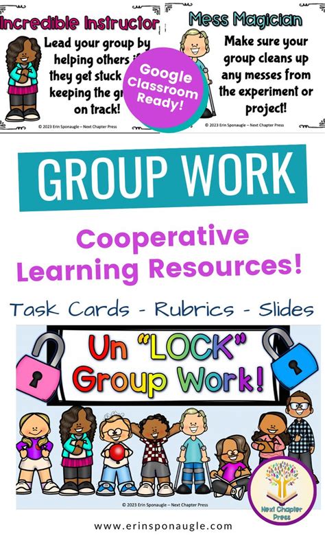 Group Work Role Cards For Cooperative Learning Slides Rules And Rubrics