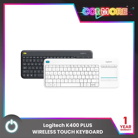 Logitech K400 Plus Wireless Touch Keyboard Black White Shopee Thailand