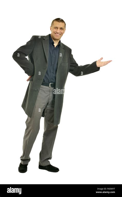 Attractive Man Pointing Stock Photo Alamy