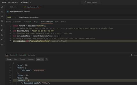 Convert Readable Time To Unix Epoch Time In Call Body Help Hub Postman Community