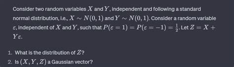 Solved Consider Two Random Variables X And Y Independent Chegg
