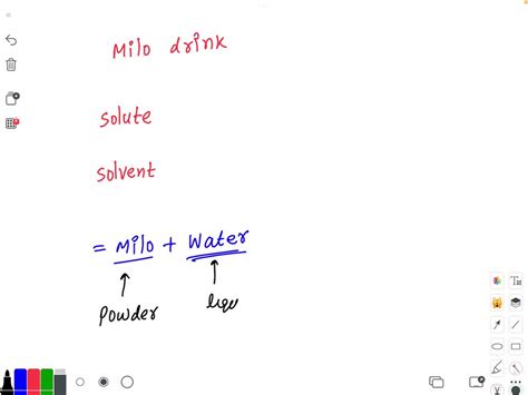 SOLVED In A Milo Drink Mixture Identify What Part Is The Solute And