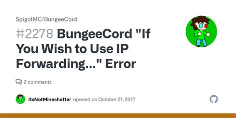 BungeeCord If You Wish To Use IP Forwarding Error Issue SpigotMC BungeeCord GitHub