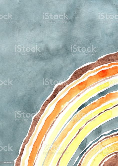 추상 노란색 오렌지와 회색 색상 수채화 손 그림 배경 장식 가을 시즌 이벤트 0명에 대한 스톡 벡터 아트 및 기타 이미지 0명 가을 갈색 Istock