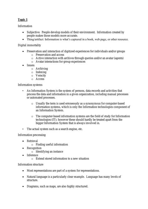 Information Systems Analysis And Design Notes Bis2102 Information Systems Analysis And Design