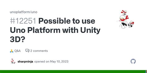 possible to use uno platform with unity 3d · unoplatform uno