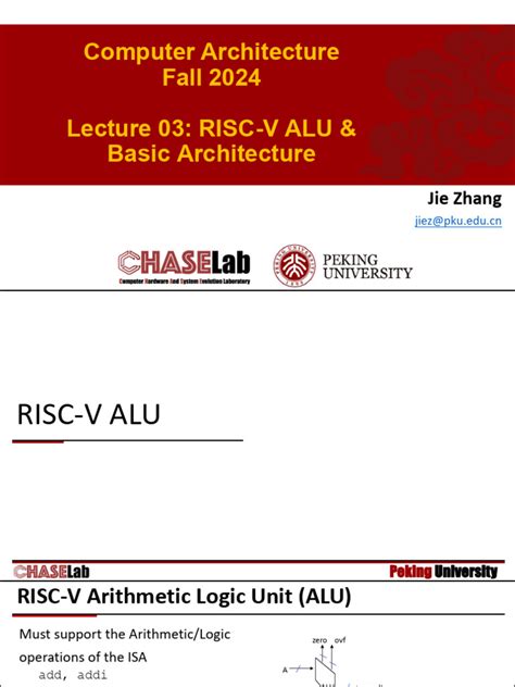 3 Risc V Alu Arch Basics Pdf Multiplication Computer Architecture