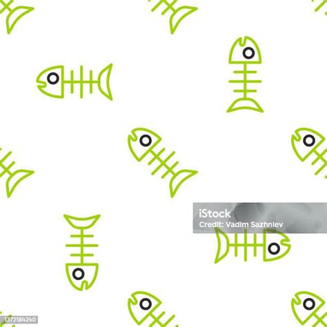 라인 죽은 물고기 아이콘 흰색 배경에 원활한 패턴을 격리 벡터 강에 대한 스톡 벡터 아트 및 기타 이미지 강 그리기 꼬리 Istock