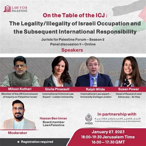 On The Table Of The Icj The Legalityillegality Of Israeli Occupation