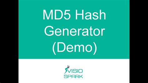 Online MD5 Hash Generator Creator YouTube
