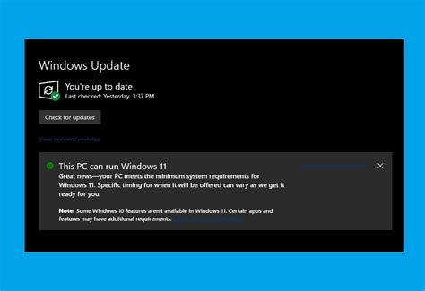 Users Will Know If Their Pcs Are Eligible For The New Windows 11 Directly Off A Notification On