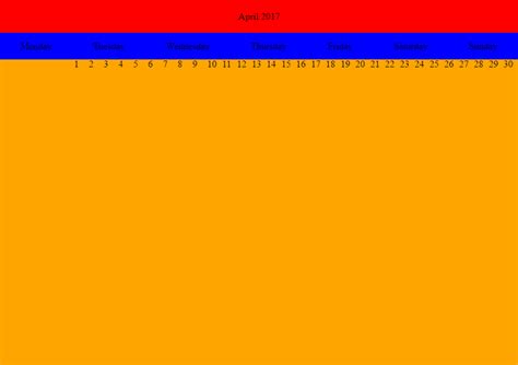 Flexbox Model In Css Make A Calendar • Krzysztof Antoniakkrzysztof Antoniak