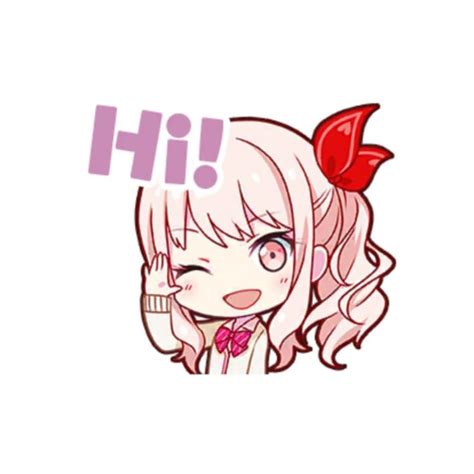 An Anime Girl With Pink Hair And Red Bow On Her Head Is Looking At The Camera