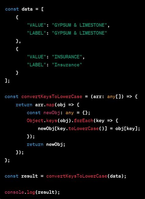 How To Convert Object Keys To Lowercase Shamim Hasnain Posted On The