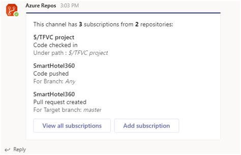 Use Azure Repos With Microsoft Teams Azure Repos Microsoft Learn